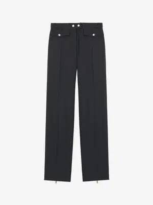 Alexander McQueen Straight Leg Trousers With Zip