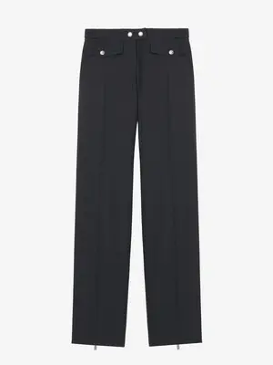 Alexander McQueen Straight Leg Trousers - Black