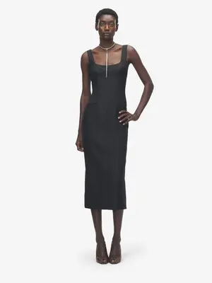 Alexander McQueen Corset Midi Dress