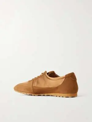 AeydĒ Uma Suede And Satin Sneakers