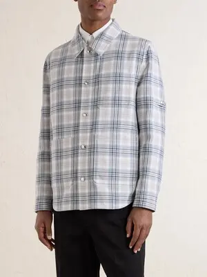 Thom Browne Checked Cotton-blend Crepe Overshirt