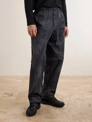 Stone Island Tapered Logo-appliquéd Reflective Nylon Trousers