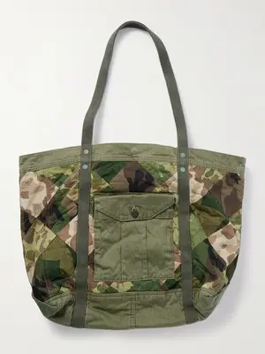 Ralph Lauren Patchwork Camouflage-print Cotton Tote Bag - Green