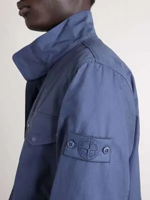 Stone Island Logo-appliquéd Cotton-canvas Field Jacket