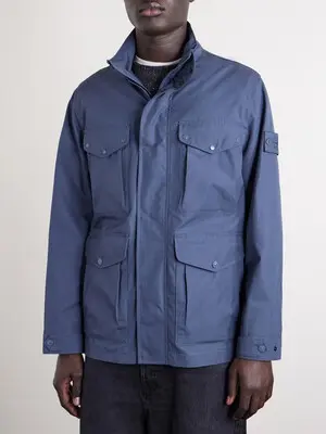 Stone Island Logo-appliquéd Cotton-canvas Field Jacket