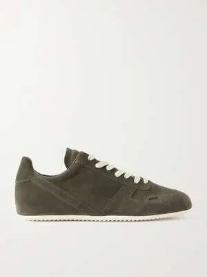 Rick Owens Minimal Suede Sneakers - Army Green