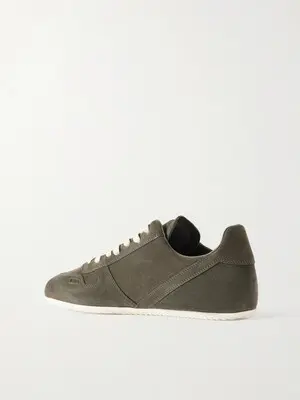 Rick Owens Minimal Suede Sneakers - Green