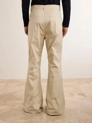 Rick Owens Bolan Bootcut Organic Cotton-blend Trousers - Neutrals