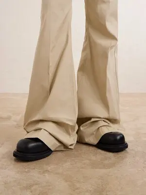 Rick Owens Bolan Bootcut Organic Cotton-blend Trousers - Neutrals