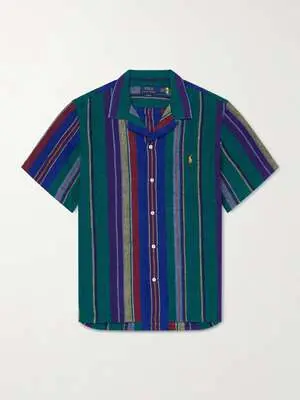 Polo Ralph Lauren Camp-collar Striped Linen Shirt - Multi