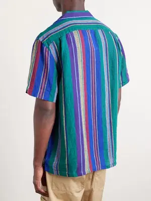 Polo Ralph Lauren Camp-collar Striped Linen Shirt - Multi