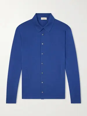 PIACENZA CASHMERE 1733 Virgin Wool Shirt - Blue