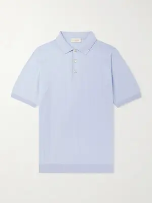 Piacenza Cashmere 1733 Button Down Polos For Men