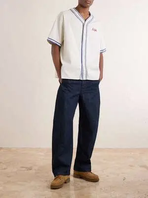 Polo Ralph Lauren Logo-embroidered Printed Cotton Shirt