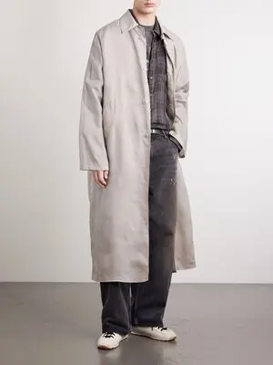 Our Legacy Waxed-twill Trench Coat - Gray
