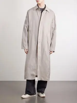 Our Legacy Waxed-twill Trench Coat - Gray