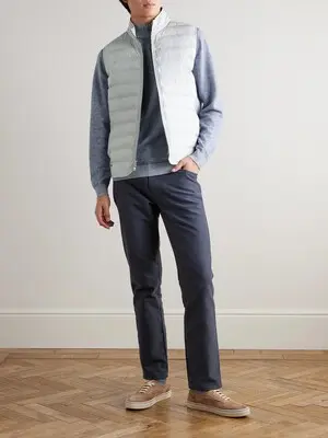 Peter Millar Barlow Merino Wool, Linen And Cotton-blend Half-zip Sweater