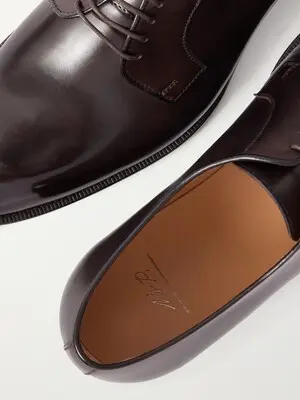 Mr P. Leather Derby Shoes - Brown