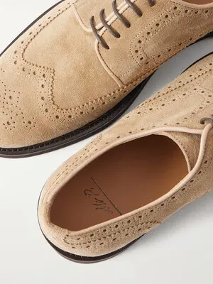 Mr P. Suede Brogues - Neutrals