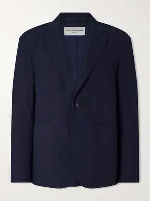 Officine Générale Cyril Organic Cotton-poplin Suit Jacket - Navy