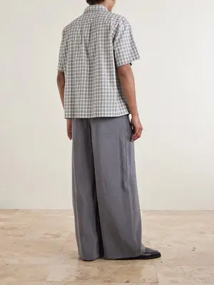 MFPEN Holiday Checked Textured Cotton-blend Shirt