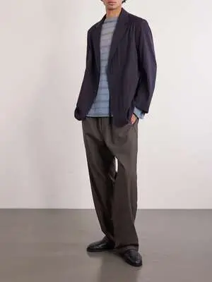 KAPTAIN SUNSHINE Take Easy Cotton Blazer - Navy