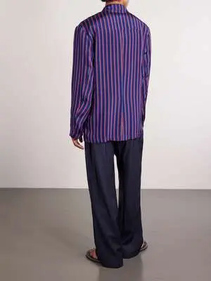 Dries Van Noten Double-breasted Striped Twill Blazer