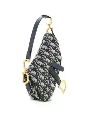Dior Saddle Handbag Oblique Canvas Mini Shoulder Bag - Blue