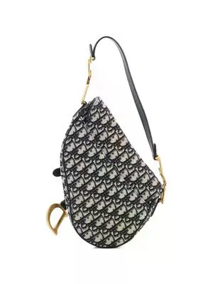 Dior Saddle Handbag Oblique Canvas Medium - Blue