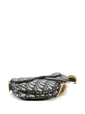 Dior Saddle Handbag Oblique Canvas Medium - Blue