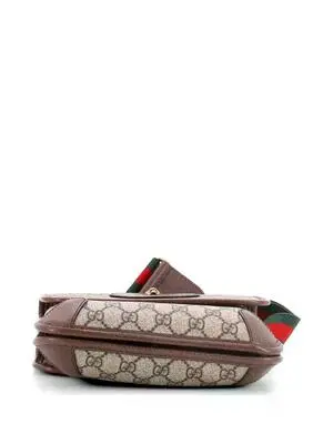 Gucci Neo Vintage Flap Messenger Gg Coated Canvas Small - Brown