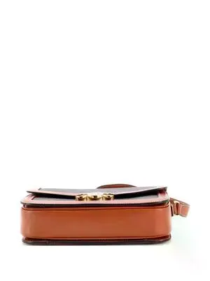 Celine Triomphe Coated Canvas Medium Shoulder Bag - Brown