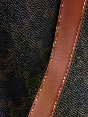 Celine Triomphe Coated Canvas Medium Shoulder Bag - Brown