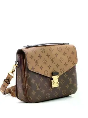 LOUIS VUITTON Pochette Metis Reverse Monogram Canvas - Brown