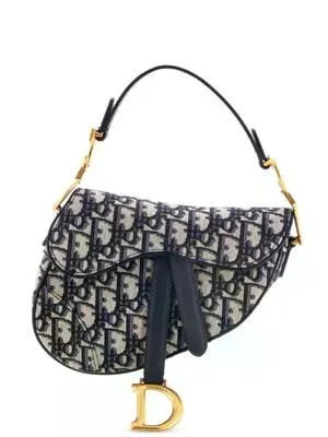 Dior Saddle Handbag Oblique Canvas Mini - Blue