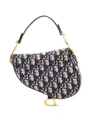 Dior Saddle Handbag Oblique Canvas Mini - Blue