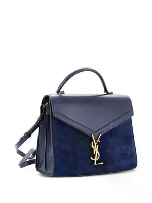 Saint Laurent Cassandra Top Handle Medium Shoulder Bag - Blue