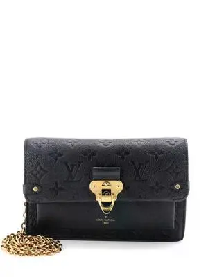 LOUIS VUITTON Vavin Chain Wallet Nm Monogram Empreinte Leather Crossbody Bag - Black