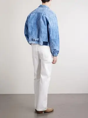 Visvim 102x Cropped Leather Jacket - Blue