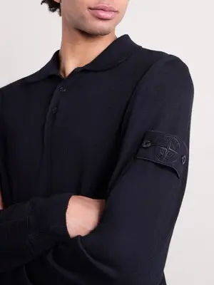 Stone Island Ghost Virgin Wool Polo Shirt