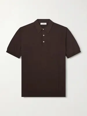 Boglioli Slim-fit Garment-dyed Cotton Polo Shirt - Brown