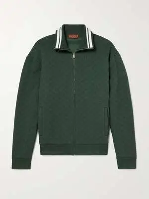 Gucci Logo-jacquard Tech-jersey Track Jacket - Green