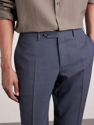 Canali Straight-leg Super 130s Wool Suit Trousers