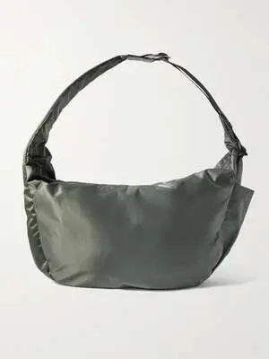 MASTER-PIECE CO Ark Leather-trimmed Nylon Shoulder Bag - Army Green