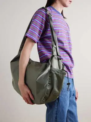 MASTER-PIECE CO Ark Leather-trimmed Nylon Shoulder Bag