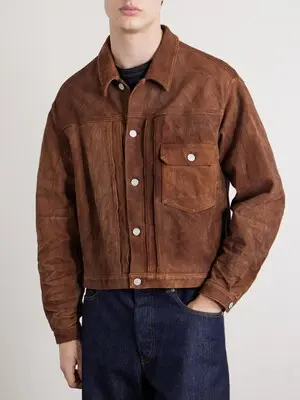 Visvim 102x Cropped Leather Jacket - Brown