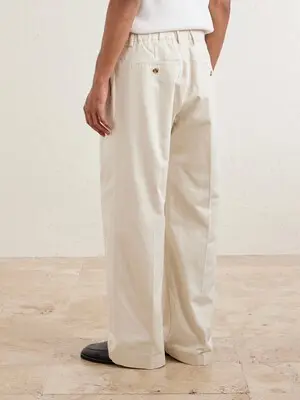 Nn07 Kay 1420 Wide-leg Pleated Trousers - Neutrals