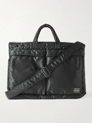 PORTER-YOSHIDA & CO Tanker Helmet Nylon-twill Tote Bag - Black