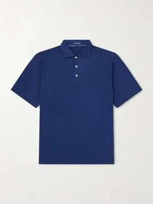 Peter Millar Excursionist Stretch-cotton And Modal-blend Polo Shirt - Blue