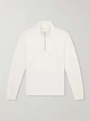 Mr P. Cotton Zip-up Sweater - White